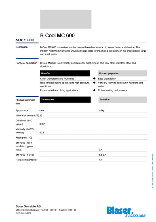 B-Cool MC 600 – Cryocut 2024